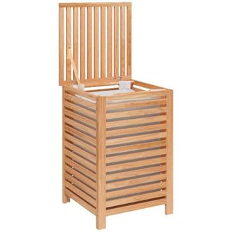 vidaXL W&auml;schekorb 45x45x65 cm Massivholz Nussbaum - Vidaxl