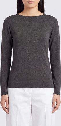 Brunello Cucinelli Pull slim &agrave; col rond en m&eacute;lange de laine et de soie