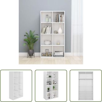 vidaXL vidaXL Hochglanz-Wei&szlig; - B&uuml;cherregal/Sideboard Hochglanz-Wei&szlig; 66&times;30&times;130 cm Holzwerkstoff