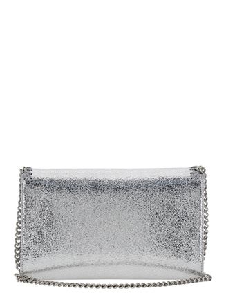 Stella McCartney Womens Wallet With Chain Falabella Metallic Polyester Shoulder Bags