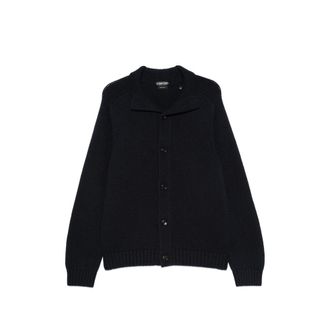 Tom Ford Ribbed-knit Shawl-collar Cardigan