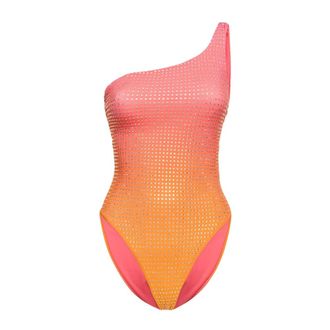 Self Portrait Femme, Maillots de bain, Orange, Taille: 32 FR Maillot de bain une &eacute;paule avec strass