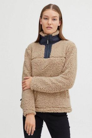 Oxmo Troyer OXElina Teddypullover mit Stehkragen