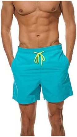 Generic Short d&eacute;t&eacute; pour homme - Short de plage pour homme - Pour la course &agrave; pied, le surf, le sport - Grande taille - Pantalon de vacances respirant, bleu ci