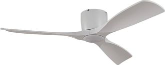 Lucande LED Deckenventilator mit Lampe Moneno dimmbar Leselampe (Modern) in Wei&szlig; aus Metall (1 flammig,) - Ventilator Wohnzimmerleuchte