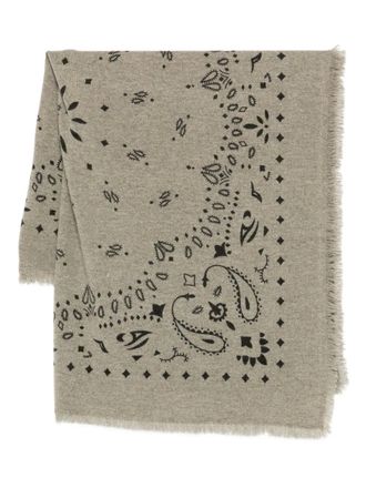 Kujten Schal aus Kaschmir mit Paisleymuster - Nude
