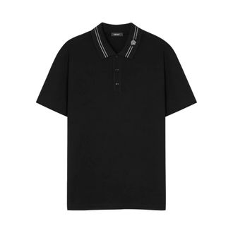 Versace Schwarzer Polokragen Pullover - - Tops - Herren - Schwarzk - L