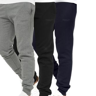 Crosshatch Mayview Jogginghosen f&uuml;r Herren (3er-Pack) (Schwarz/Grau/Marine)