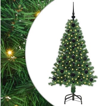 vidaXL K&uuml;nstlicher Weihnachtsbaum mit 150 LEDs mit St&auml;nder Gr&uuml;n 120 cm vidaXL