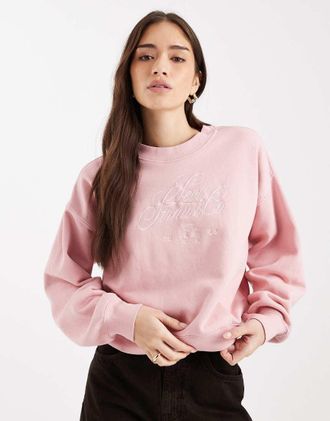Levi's Sweat &agrave; motif graphique style vintage - Rose d&eacute;lav&eacute;