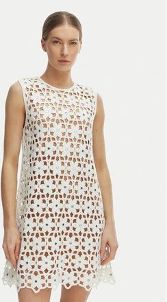 Michael Kors Sommerkleid MS683CWKNE Wei&szlig; Slim Fit