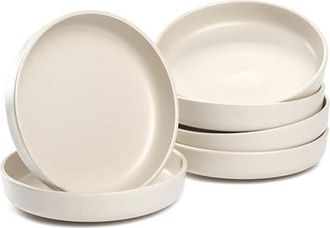 Leonardo Speiseteller ROMA 6er Set - Ø 19,7 cm - Mikrowellen- & Spülmaschinengeeignet - stapelbar - Keramik Geschirr für 6 Personen - Steingut-Teller, leicht m