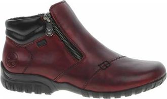 Rieker L4655 Bottines imperm&eacute;ables &agrave; double fermeture &eacute;clair pour femme, Rouge, 6.5 UK Wide