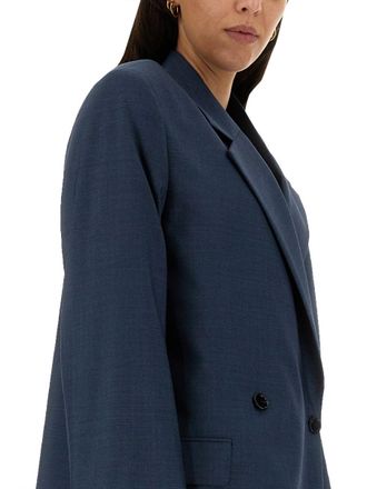 Acne Studios Reverse-Tooth Wool Jacket - Blue