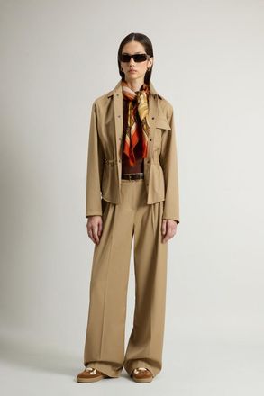 Woolrich Damen Overshirt aus Wollmischung Beige Größe XXS