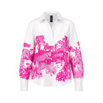 Marc Cain Savannah-Print Baumwollbluse - - Blouses & Shirts - Damen - Mehrfarbig - L