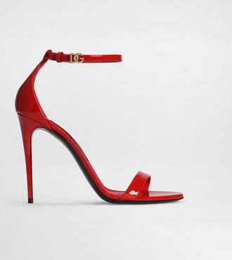Dolce & Gabbana Sandalen Aus Lackleder - Frau Collection Rot Leder 37.5
