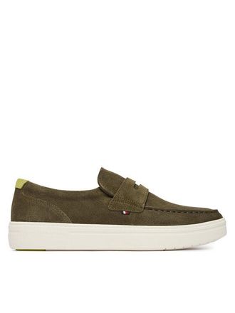 Tommy Hilfiger Halbschuhe Modern Light Hybrid Suede LoaferFM0FM05786 Gr&uuml;n