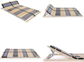 vidaXL Lattenrost mit 42 Latten 7 Zonen 120x200 cm - Lattenrost - Holzrahmen - Birkenholz - Buchenholz - Lattenrost 120x200 - Home & Living