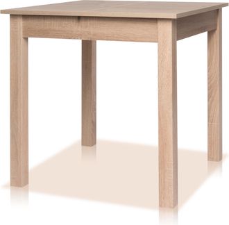 Smart Esstisch 80x80 cm Eiche, K&uuml;chentisch ausziehbar bis 120 cm, Esszimmertisch aus Holzwerkstoff inkl. erweiterbare Auszugsplatte, moderner Tisch f&uuml;r bis 