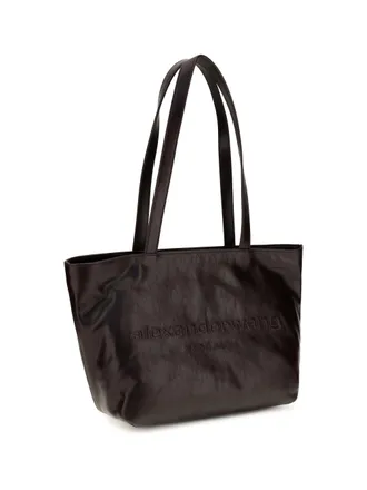 Alexander Wang Womens Medium Punch Leather Tote Bag Oxblood Calf Bos Taurus Shoulder