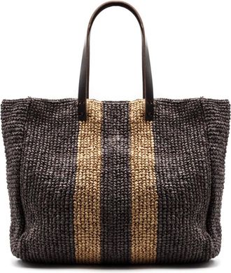 P.A.R.O.S.H. P.a.r.o.s.h., Femme, Sacs, Brun, Taille: ONE Size Sac Shopper en Fibre Tress&eacute;e
