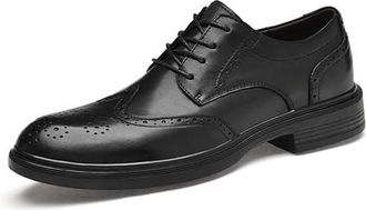 Generic Chaussures Oxford habillées for Hommes, Chaussures à Lacets, Richelieu, Bout Golf, Chaussures Derby en Cuir, Talon carré, Semelle en Caoutchouc antidé
