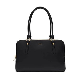 Furla Femme, Sacs, Noir, Taille: ONE Size Sac bandouli&egrave;re en soie et nylon