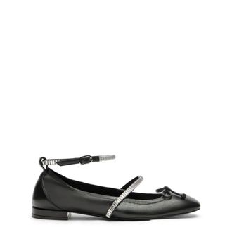 Stuart Weitzman Ballerinas mit Kristallverzierungen - - Shoes - Damen - Schwarzk - 39 EU