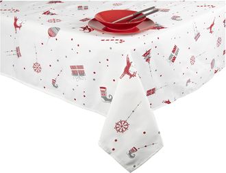 Excelsa Rechteckige Tischdecke Merry Christmas, 140 x 180 cm, Baumwolle