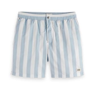 Scotch & Soda Gestreifte strukturierte Badeshorts - - Swimwear - Herren - Mehrfarbig - 2XL
