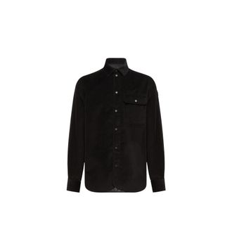 Moncler Moncler Corduroy Shirt, Men, Black, Size: Xxl