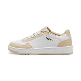 Puma Damen Court Classy Turnschuhe, Puma White Cashew Puma Gold, 37.5 EU
