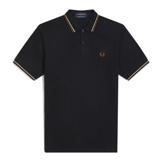 Fred Perry Reissues Original Twin Tipped Polo - - Tops - Herren - Schwarzk - S