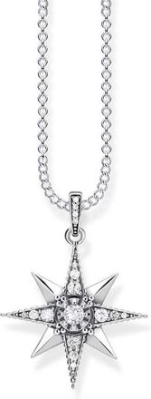 Thomas Sabo Thomas Sabo Damen Kette mit Anhänger Royalty Stern weiß 925 Sterling Silber KE1825-643-14-L45v
