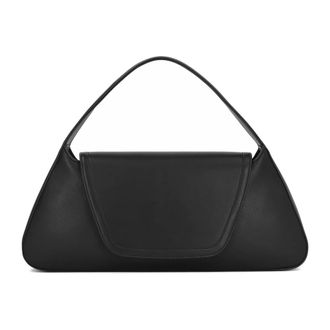 Kazar Kazar Schwarze Handtasche mit Klappe aus Naturleder - - Bags - Damen - Schwarzk - ONE SIZE