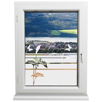 Indigos UG Glasdekorfolie - Schmetterling - Sonnenschutz H50Line - Sichtschutzfolie - Fensterfolie - f&uuml;r die K&uuml;che, Bad ans Fenster, Sichtschutz - selbstklebend 