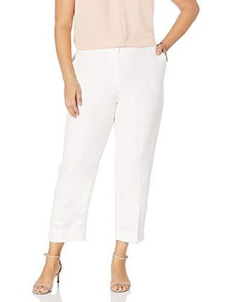Kasper Pantalon lastique en lin avec fentes lat rales pour femme - - 50