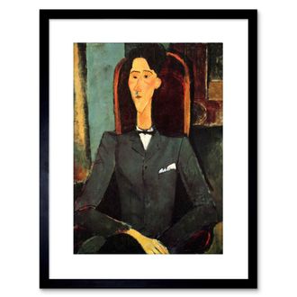 Wee Blue Coo PAINTING MODIGLIANI PORTRAIT JEAN COCTEAU FRAMED PICTURE ART PRINT F97X8988