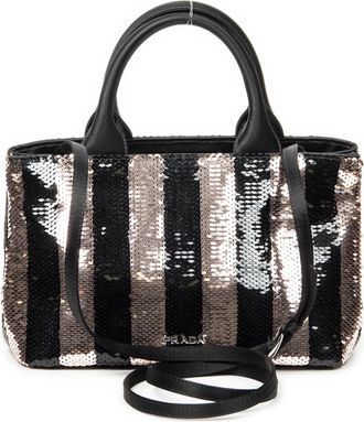 Prada Crossbody Bags - Mini Sequin Canapa Tote - Gr. unisize - in Rosa - f&uuml;r Damen