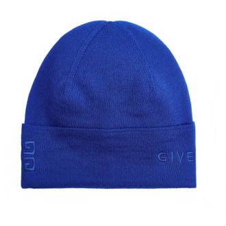 Givenchy Klassische Strickm&uuml;tze - - Accessories - Damen - Blau - ONE SIZE