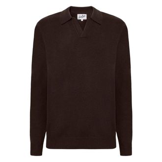 MC2 Saint Barth Convent Alpaka V-Ausschnitt Strickware - - Knitwear - Herren - Braun - L