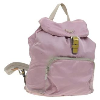 Prada Pre-owned Nylon sacs-dos - Femme - Pre-owned - Rose - Taille: ONE Size