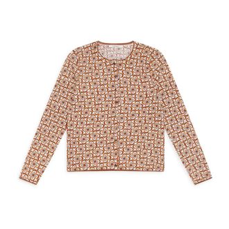 Maliparmi Maliparmi, Femme, Pulls, Brun, Taille: 36 FR Cardigan Imprim&eacute; en Coton