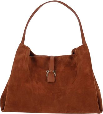 Ferragamo Suede Shoulder Bag