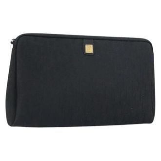 Dior Pre-owned Trotter Canvas Clutch - - Pre-owned - Damen - Schwarzk - ONE SIZE