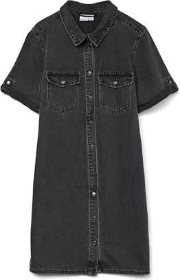 Vero Moda VMJENNIE SS Robe Courte en Jean Mix Noos, Jean Noir, M
