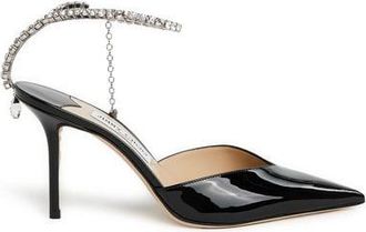 Jimmy Choo London Escarpins vernis orn&eacute;s de cristaux