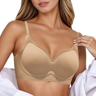 Generic Soutien Gorge Invisible Soutien Gorge sans Armature Brassiere Femme sans Armature De Classique Non Rembourr&eacute;e Push Up Amplificateur L&eacute;ger Soft T-Shirt