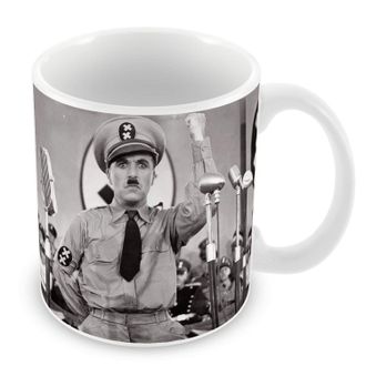 Fabulous Keramische Becher 325ml Foto von Star Ber&uuml;hmter Schauspieler Charlie Chaplin Altes Kino Original 7 Dictator